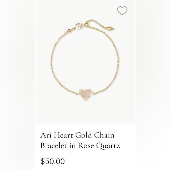 Kendra Scott | Jewelry | Kendra Scott Ari Heart Gold Chain Bracelet In ...